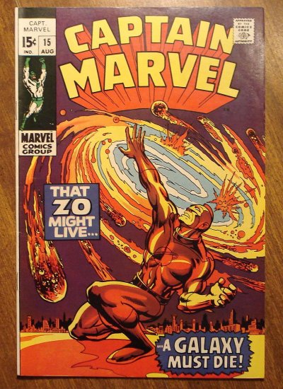 Captain Marvel #15 (1969) comic book, Fine/Very Fine condition - Marvel ...