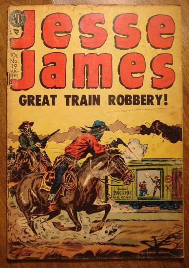 Jesse James Great Train Robbery #19 (1954) comic book, Avon comics ...