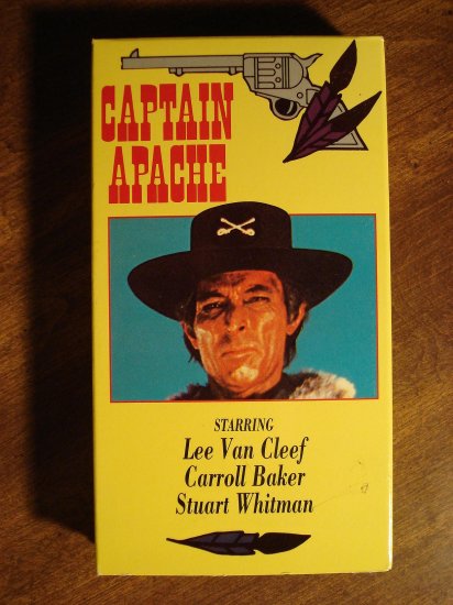 Captain Apache VHS video tape movie film, Lee Van Cleef, Carroll Baker ...