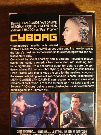 Cyborg VHS video tape movie film, Jean-Claude Van Damme, Deborah Richter