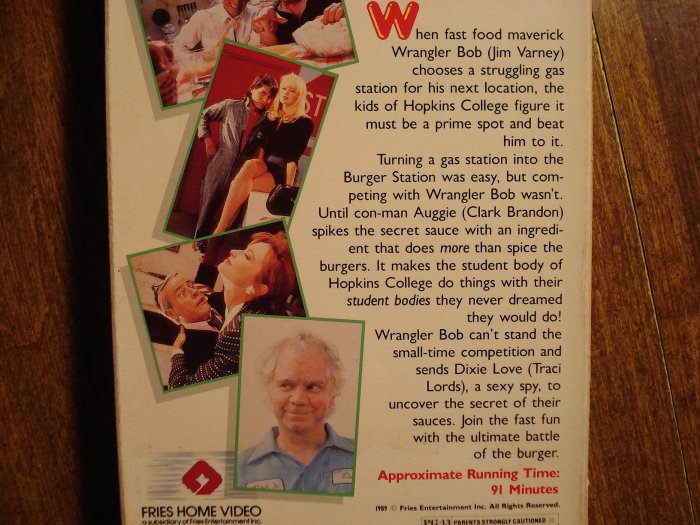 Fast Food VHS video tape movie film, Traci Lords (she likes the special ...