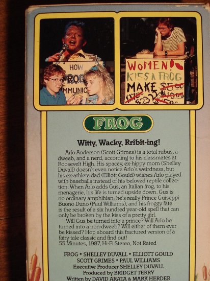 Frog VHS video tape movie film, Shelley Duvall, Elliott Gould, Paul ...