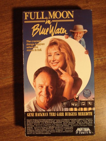 Full Moon In Blue water VHS video tape movie film, Gene Hackman, Teri ...