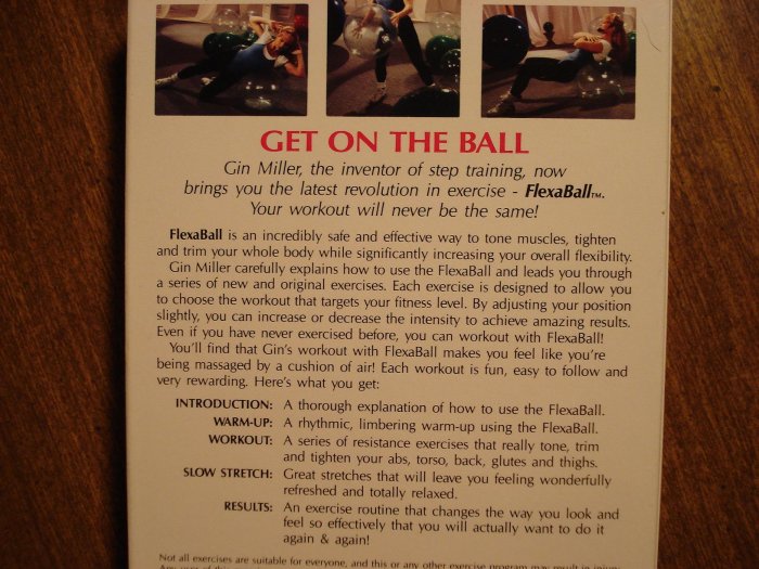Gin Miller - A Flexball workout exercise VHS video tape movie film ...