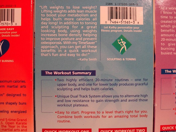 3 Kathy Smith aerobics workout exercise VHS video tapes, Cardio, weight ...