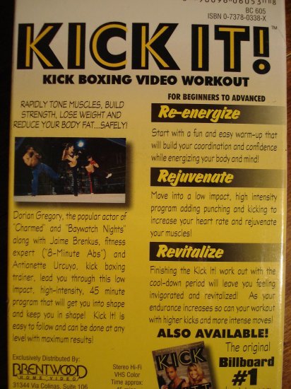 Kick It! kickboxing workout exercise VHS video tape, kick boxing