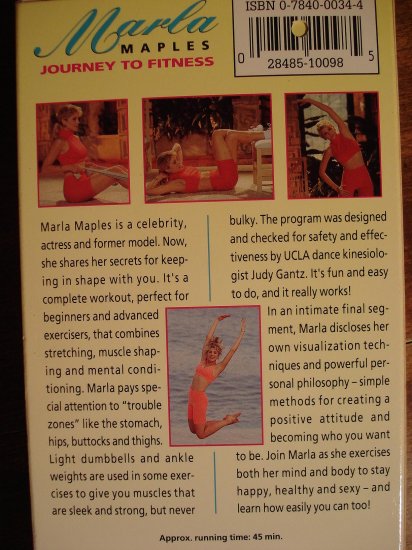 Marla Maples Journey To Fitness exercise workout VHS video tape movie ...