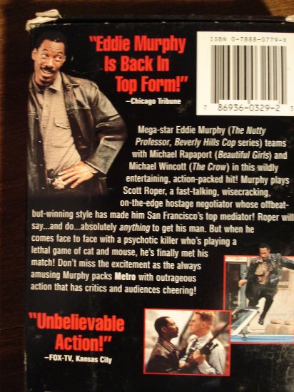 Metro VHS video tape movie film, Eddie Murphy, Michael Rapaport ...