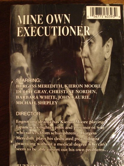 Mine Own Executioner VHS video tape movie film, Burgess Meredith ...