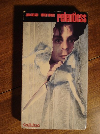 Relentless VHS video tape movie film, Judd Nelson, Robert Loggia, Meg ...