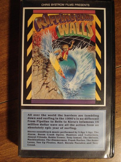 Ripping Down Walls surfing VHS video tape movie film, surf's up, dude ...