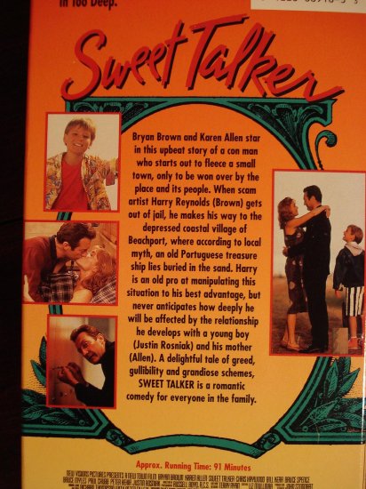 Sweet Talker VHS video tape movie film, Bryan Brown, Karen Allen ...