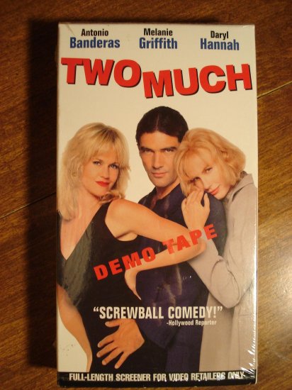 Two Much VHS video tape movie film, Antonio Banderas, Melanie Griffith ...