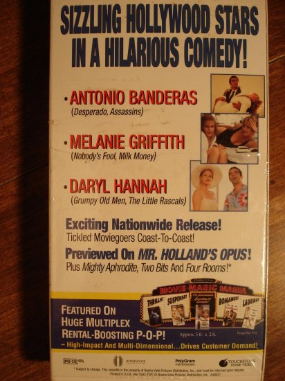 Two Much VHS video tape movie film, Antonio Banderas, Melanie Griffith ...