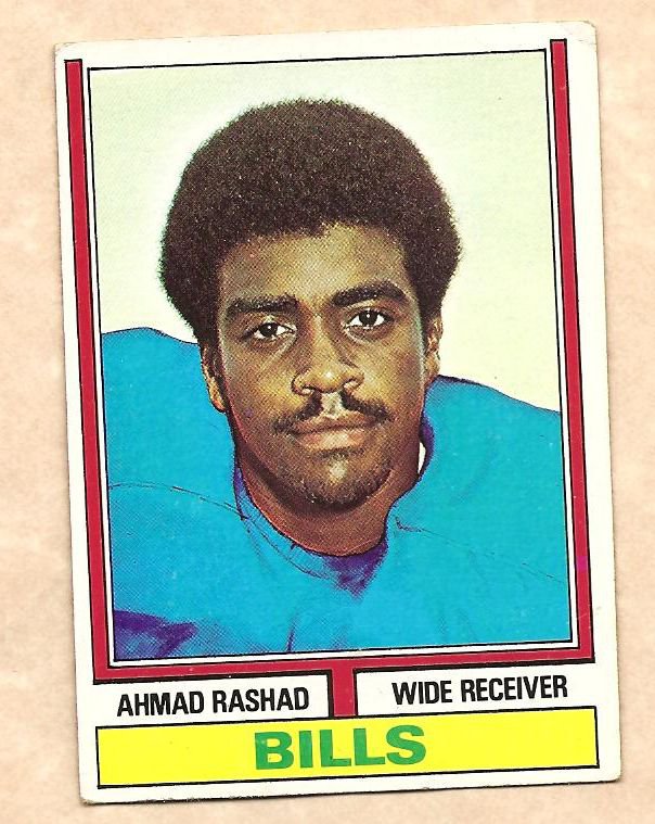 1974 Topps football card #105 Ahmad Rashad (Bobby Moore) RC rookie ...