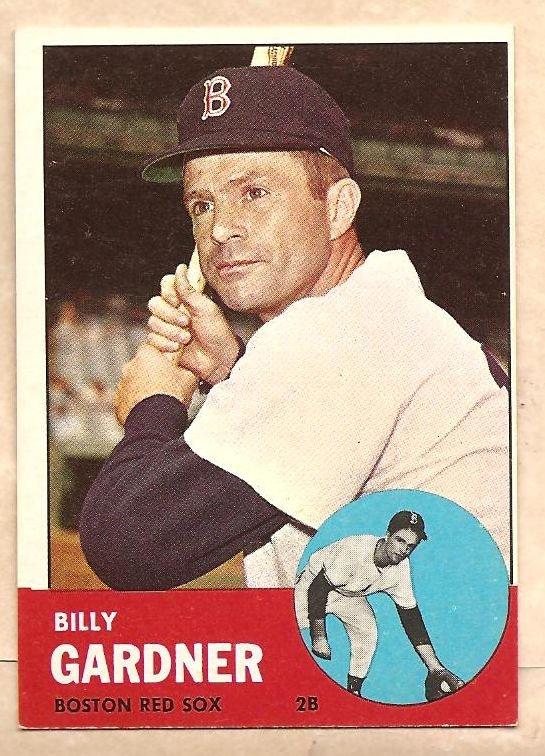 1963 Topps baseball card #408 Billy Gardner Boston Red Sox EX/NM