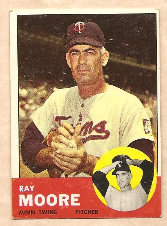 1963 Topps baseball card #26 Ray Moore Minnesota Twins VG/EX