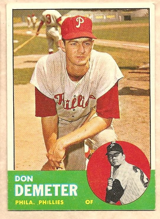 1963 Topps baseball card #268 Don Demeter Philadelphia Phillies EX