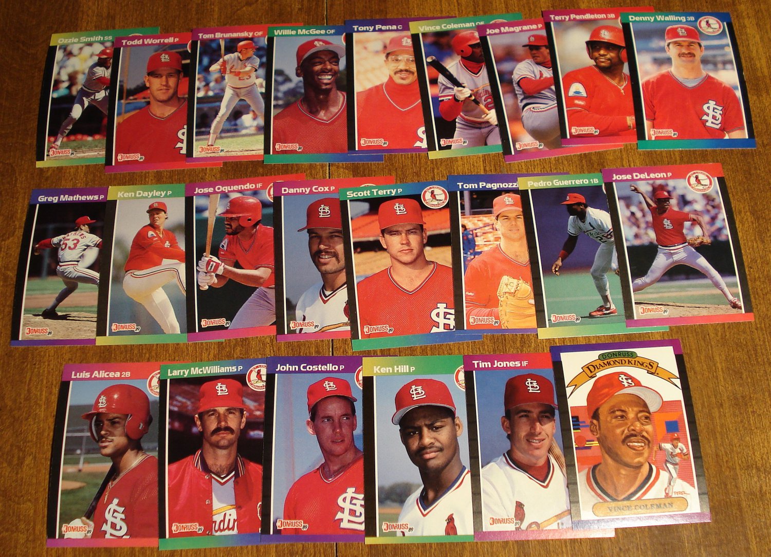 1989 Donruss St. Louis Cardinals baseball card team set, NM/M
