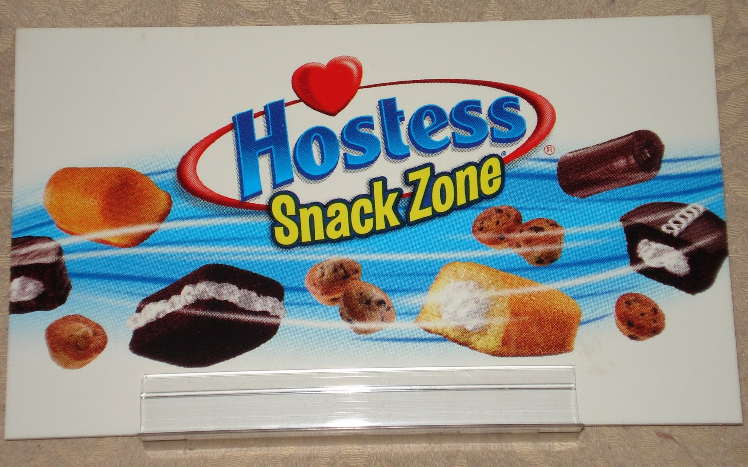 Hostess Snack Zone spinner rack store display sign, 6" x 10" near ...