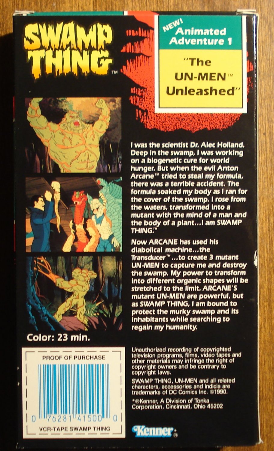 Swamp Thing Adventure #1 VHS animated video tape movie film cartoon,