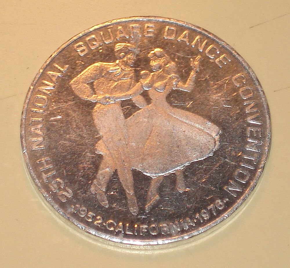 1976 25th Anniversary Square Dance Convention aluminum coin token