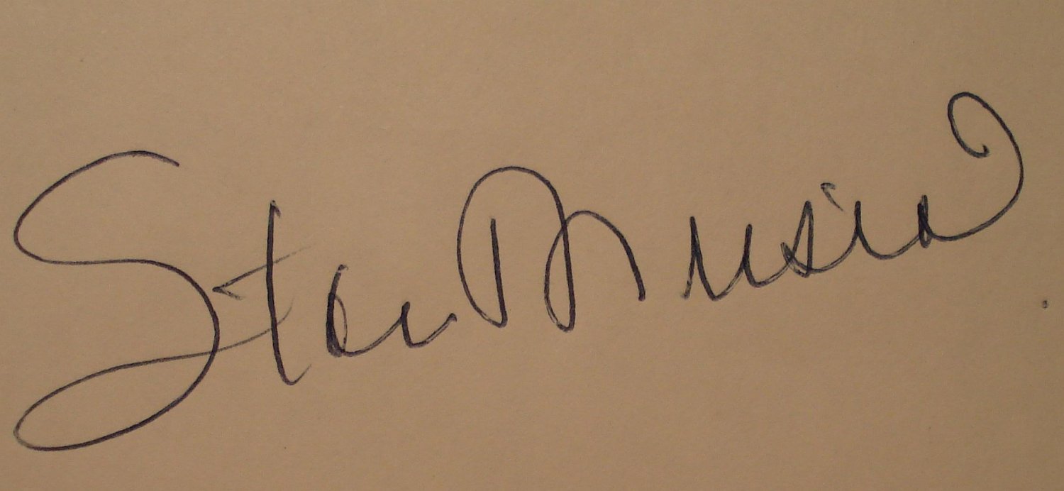 Stan Musial signed (autographed, signature) event invitation, St. Louis ...