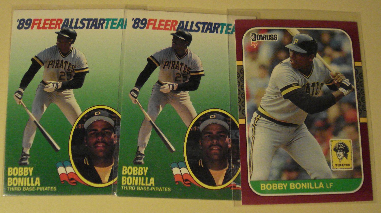 3 Bobby Bonilla baseball cards, Donruss Opening Day, Fleer All-Star, NM/M