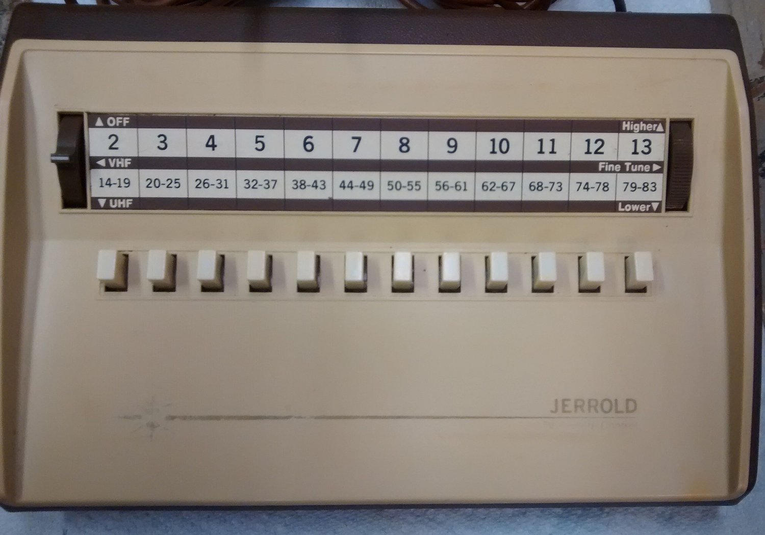 Vintage Jerrold corded TV remote control Model #TRC-82-3 1960's? 1970's?