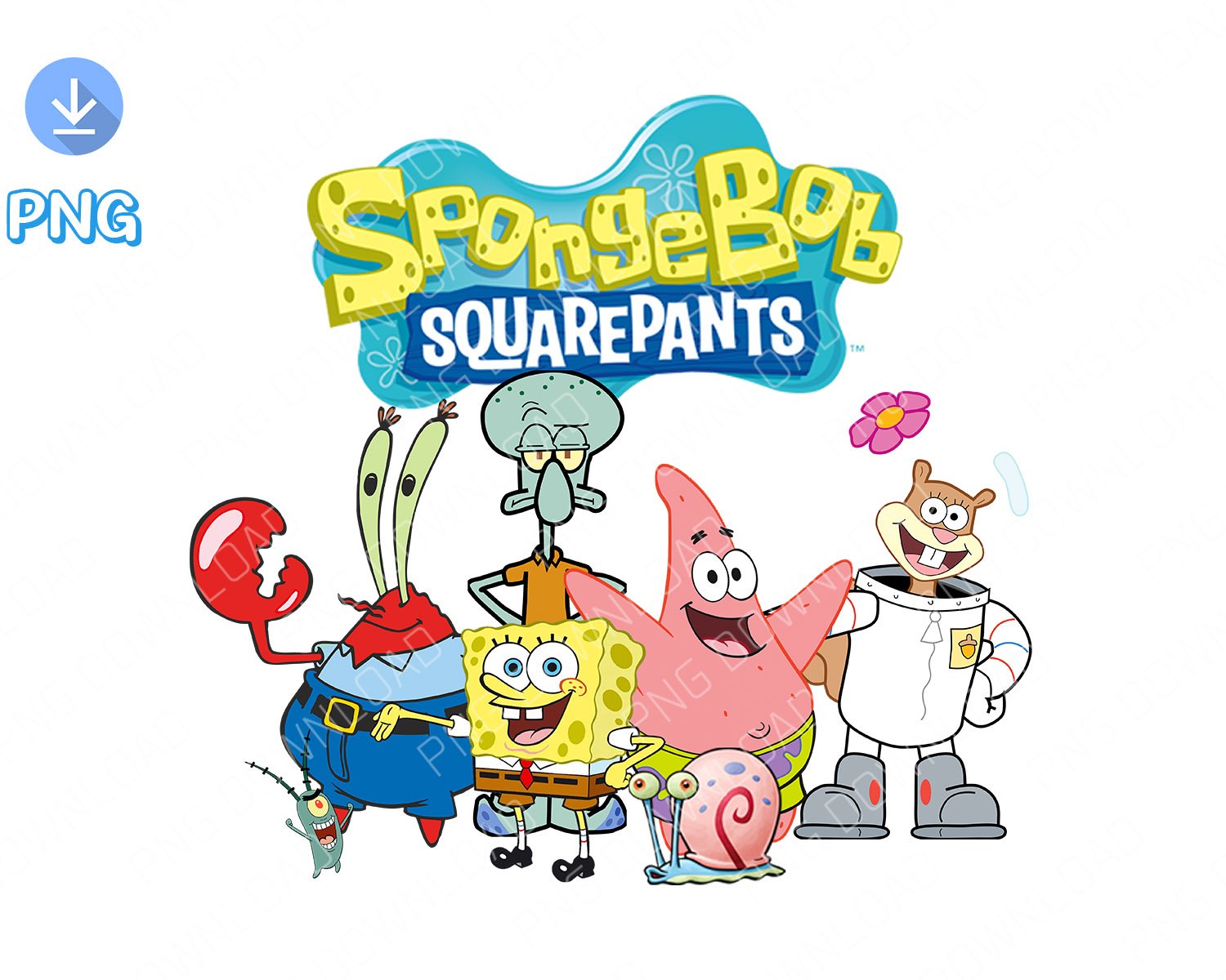SpongeBob Squarepants Classic Group cut files dowload png