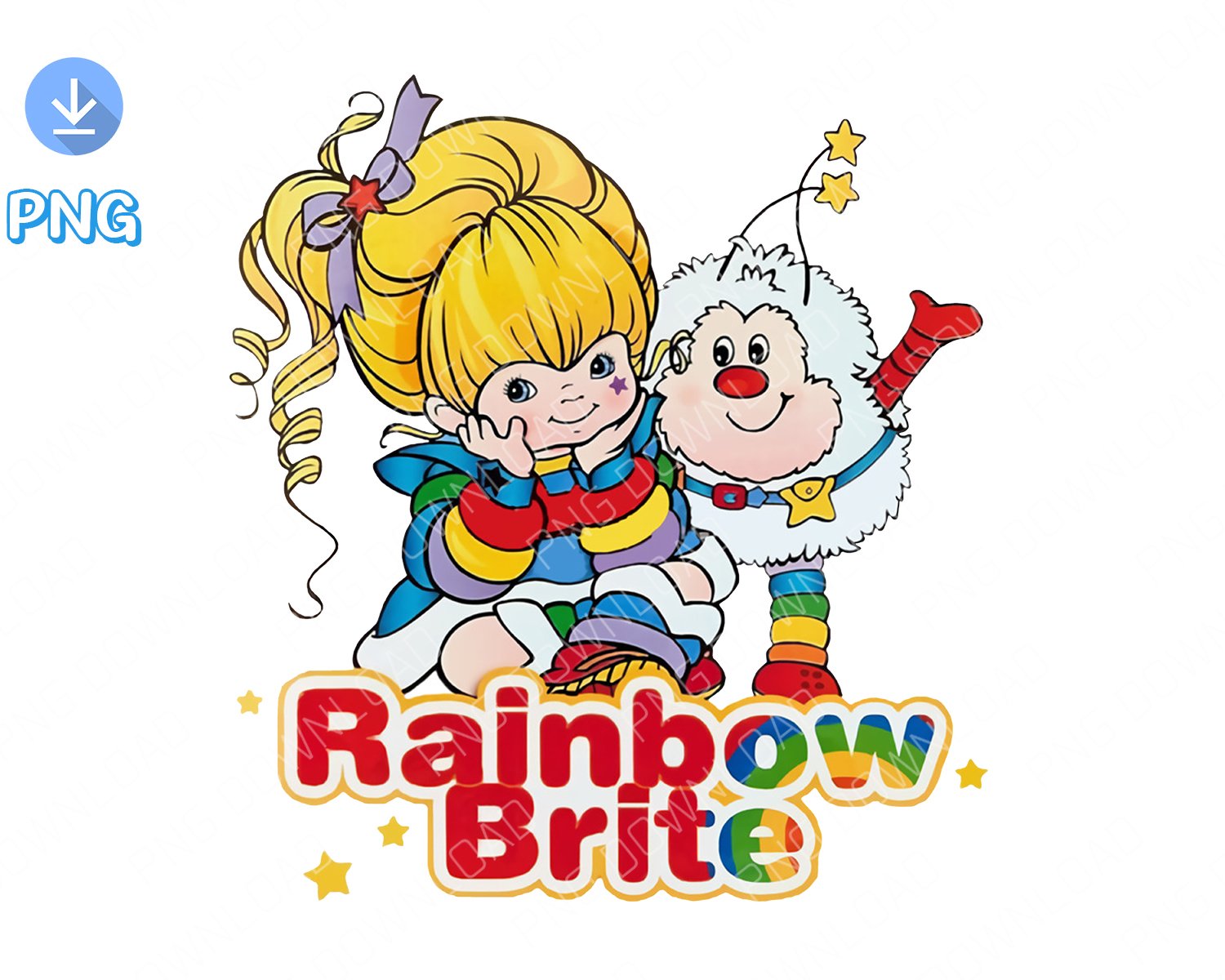 Rainbow Brite Sticker and poster png file