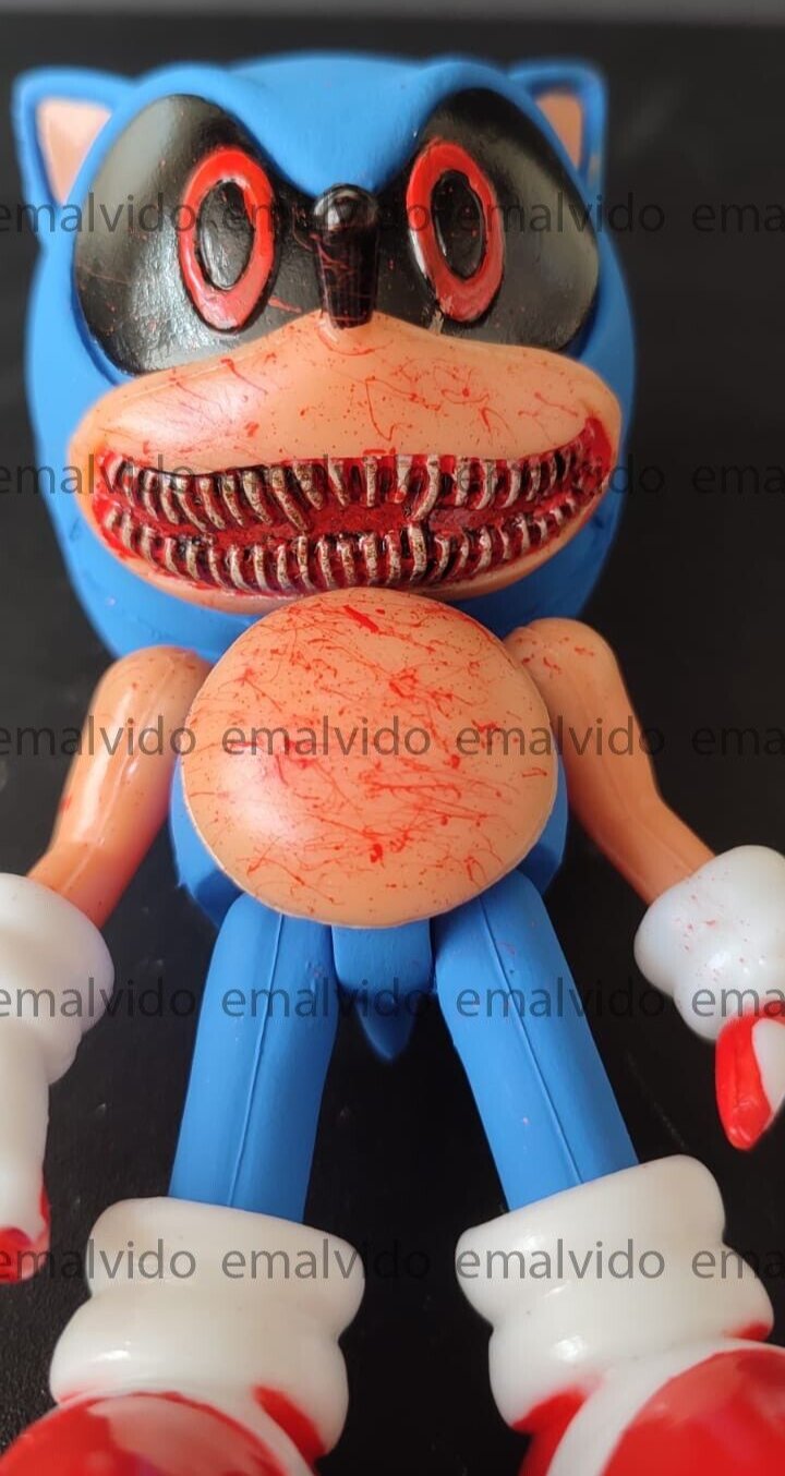 Sonic.exe Creepy Pasta 6" tall Mexican Bootleg action figure toy Hedgehog