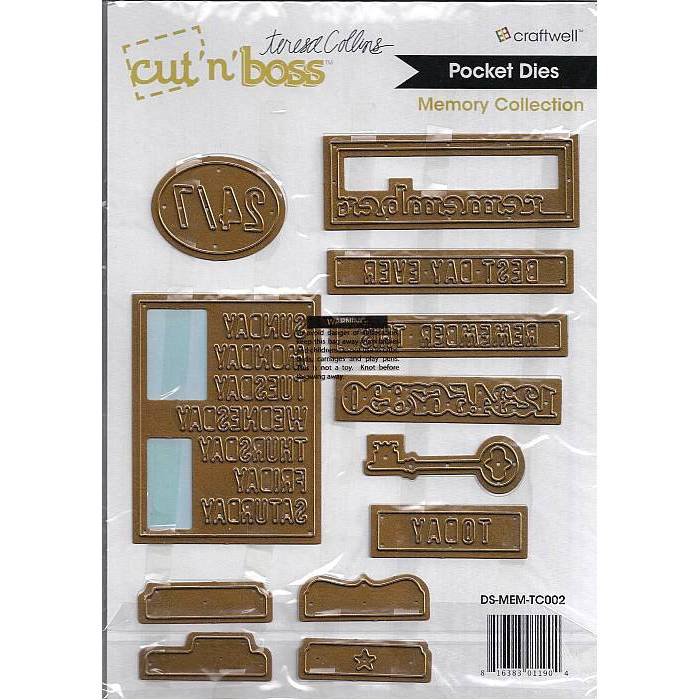 Teresa Collins 25 piece Memory Collection Steel Die Set - Craftwell eBosser, Cut'n'Boss + others