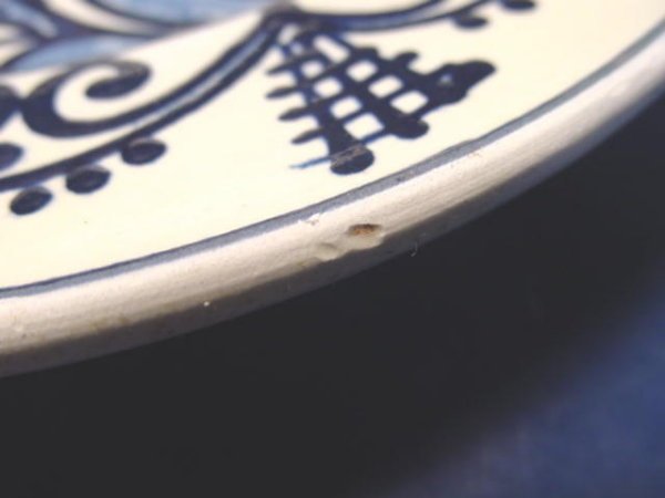 KOROND POTTERY PLATE BLUE WHITE HANDMADE TRANSYLVANIA HUNGARY ...