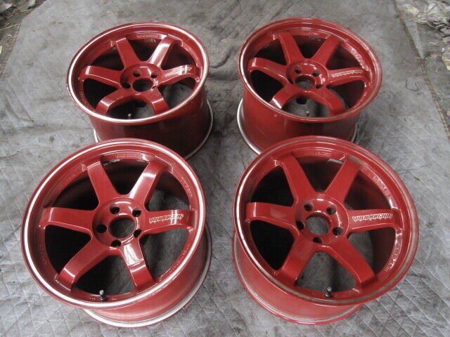 JDM RAYS Volk TE37 RT 11J+17 114.3 5 hole 18 inch 4wheels set Rays VOLK ...