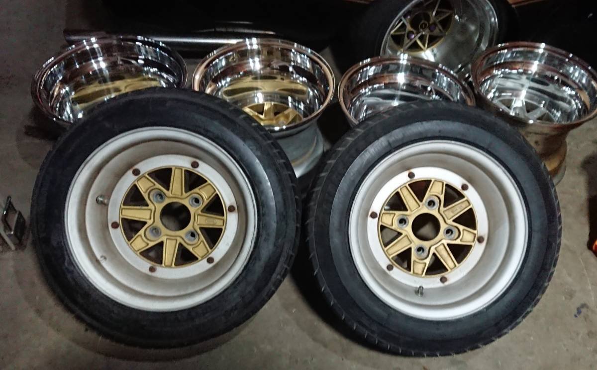 JDM VINTAGE SSR SPEEDSTER MARK 3 MK3 14 Inch 8.5J 4th Place PCD 114.3 ...