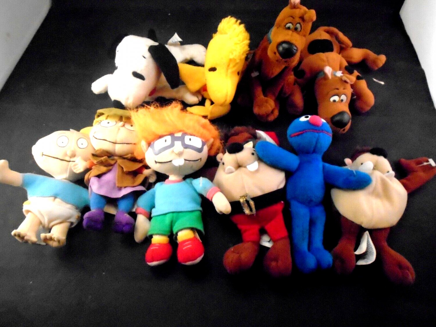 VTG Rugrats, Looney Tunes,Sesame Street,Scooby Doo,Peanuts 10 pc Plush ...