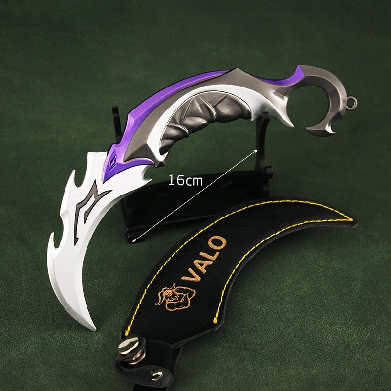 Valorant Weapon Melee Reaver Karambit Knife 16cm Metal M4 Game ...