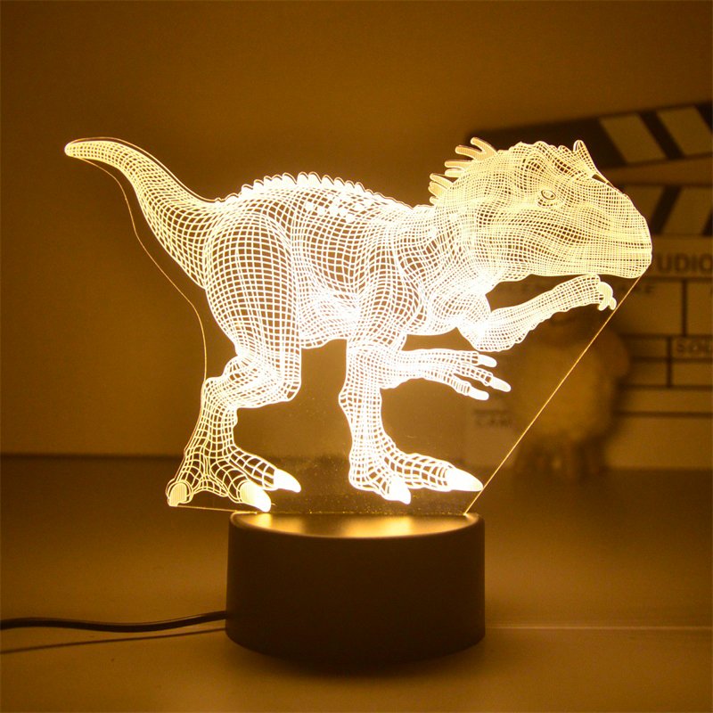 3D Lamp Dinosaur Night Light Kids LED Dino Lamp Lovely USB Acrylic ...