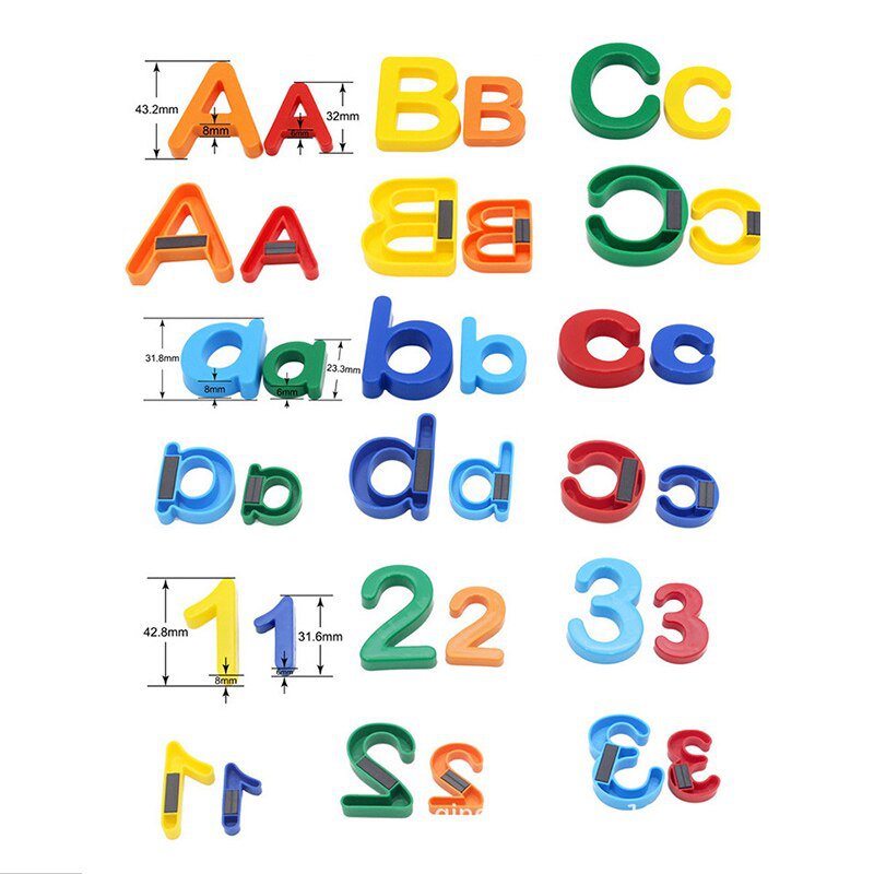 Magnetic Learning Alphabet Letters Plastic Refrigerator Stickers ...