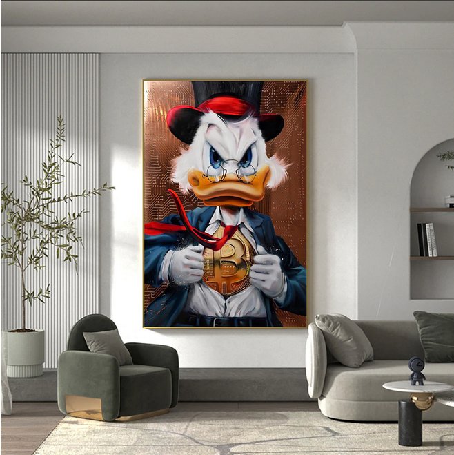 Disney Classic Character Canvas Decorative Painting Donald Duck Cartoon ...
