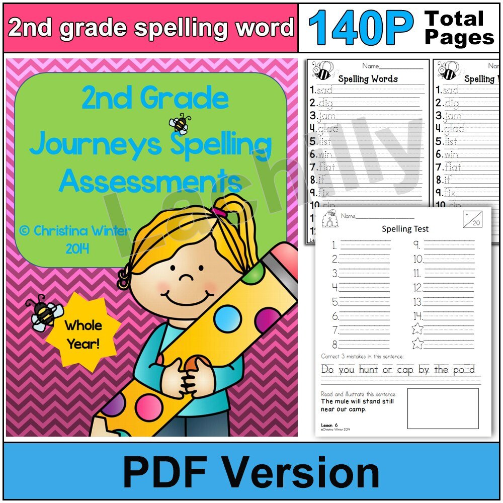 1-3 Grade Spelling Assessments and Word Lists for Kid Toddler Learning ...