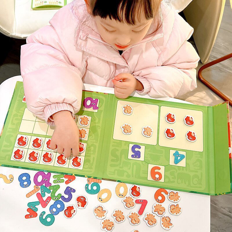 Math Learning Tools For Kids Montessori Counting Game Teaching Aids ...