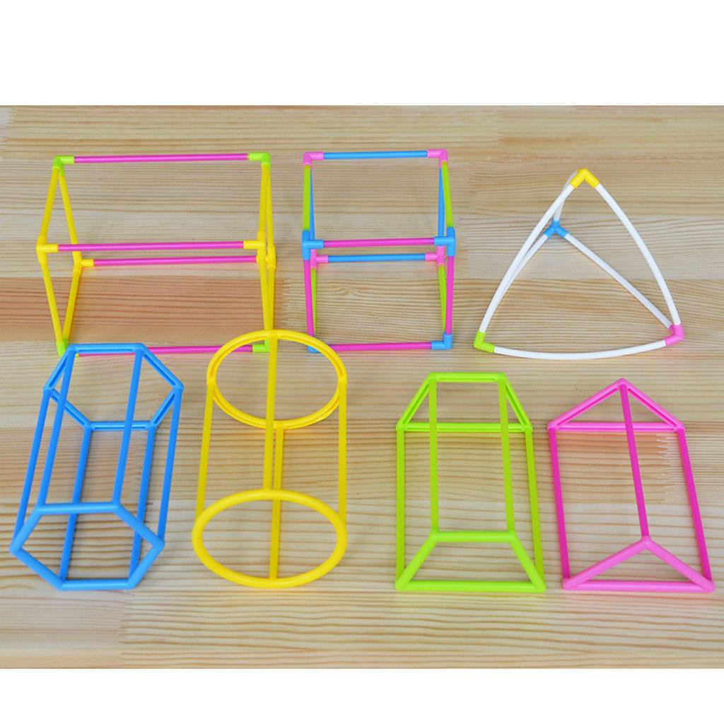 Assorted Color Rods and Geometric Blocks Toy Set for Pre Math Learning ...