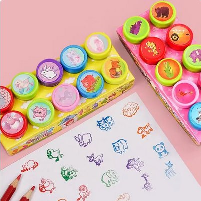 Assorted Stamps for Kids Self-ink Stamps Children Toy Stamps Smiley ...