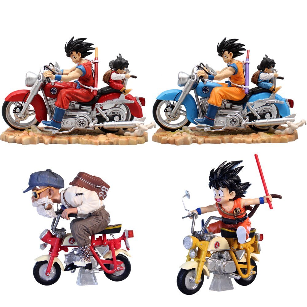15cm Dragon Ball Z Anime Figure Motorcycle Son Goku Action Figures Son ...