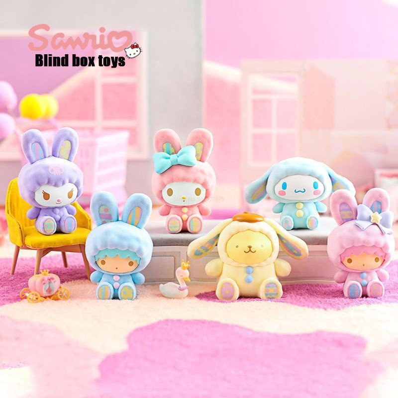 Sanrio Rabbit Series Blind Box Mysterious Box Flocking Cinnamoroll