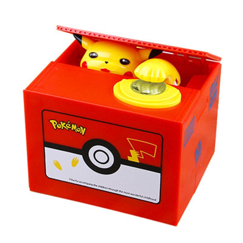 Pokemon Piggy Bank Action Figure Anime Cartoon Pikachu Electronic ...