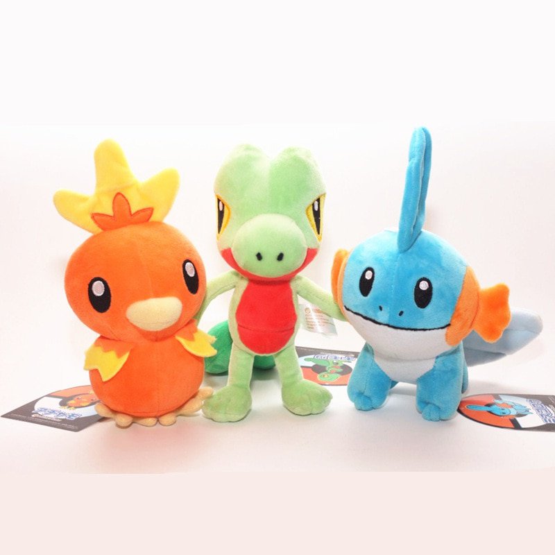Torchic Treecko Mudkip Ash Ketchum plush cute Anime chick Claw machine ...