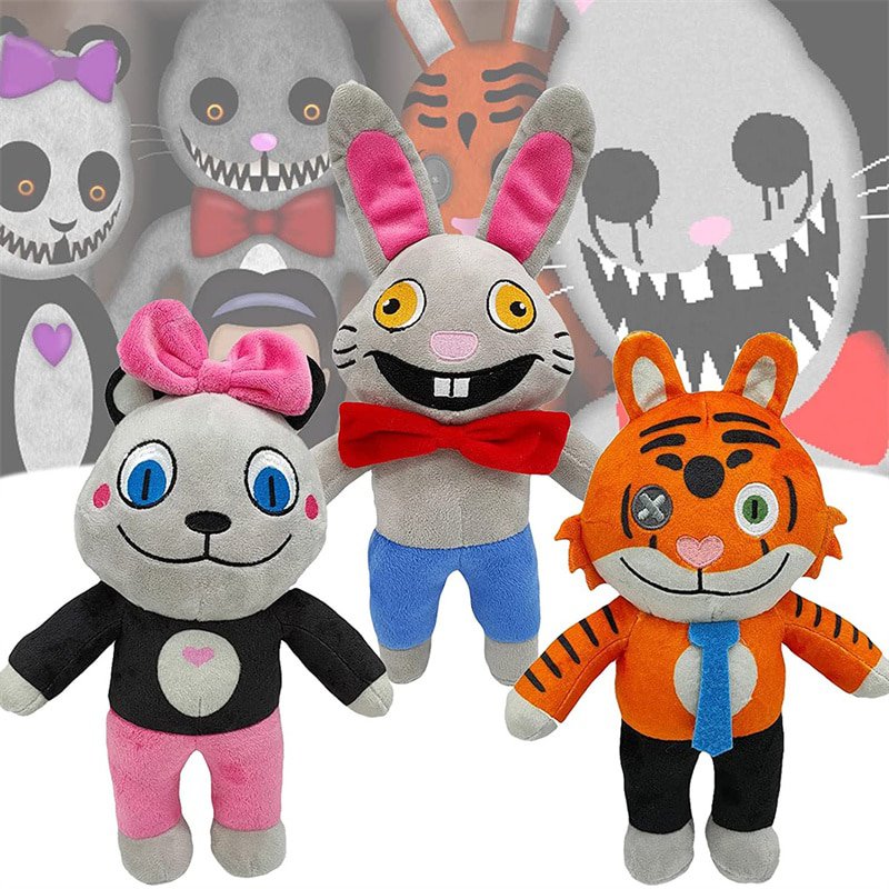 Horror Game Mr. Hopp's Playhouse 2 Plush Toy Mr Hopp Rabbit Mr Stripes ...